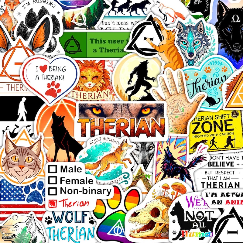 Therian Stickers - Etsy