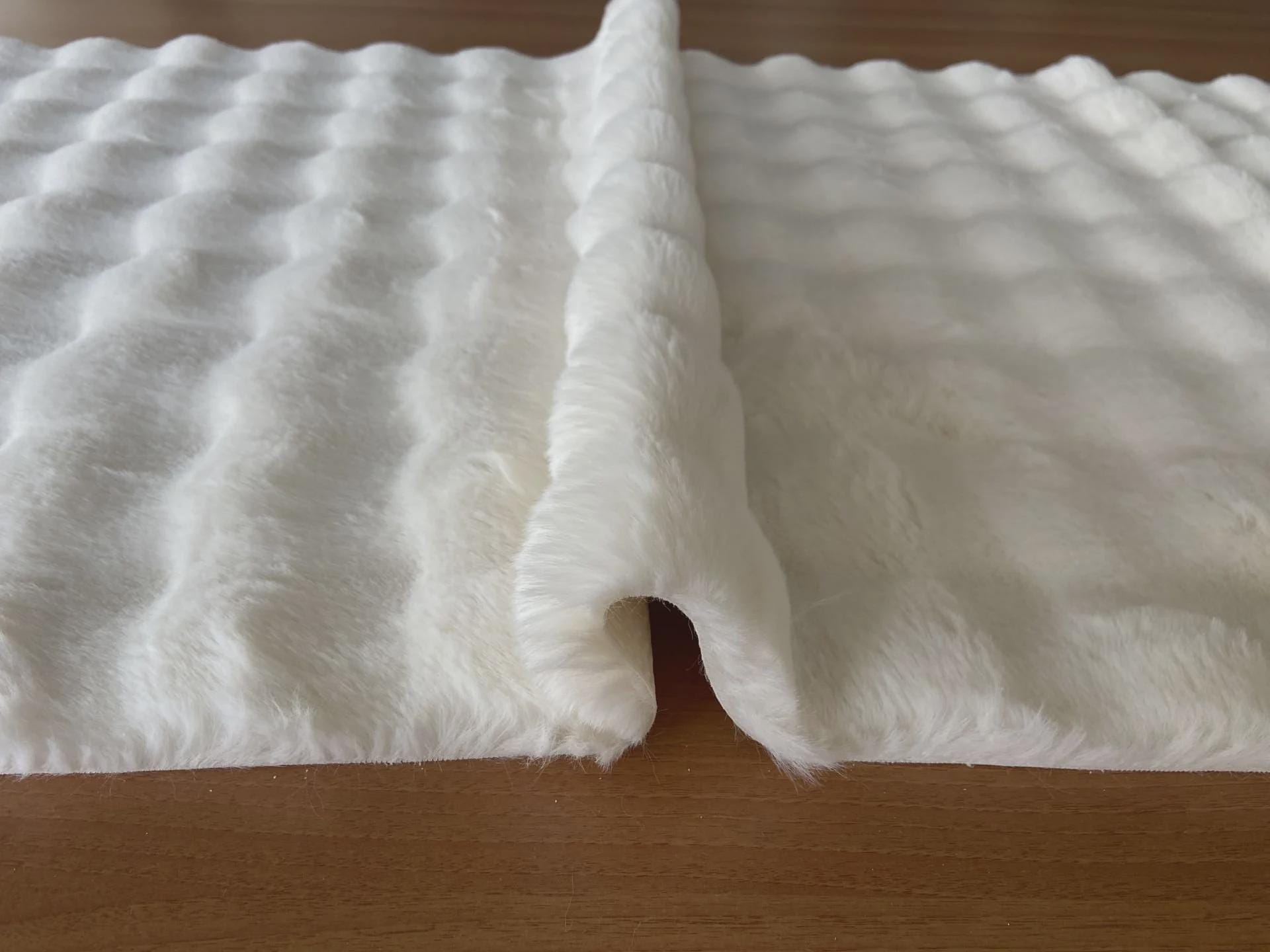 Cream Bubble Rug, Chunky Wool Textured Area Carpet, Modern Minimalist ...