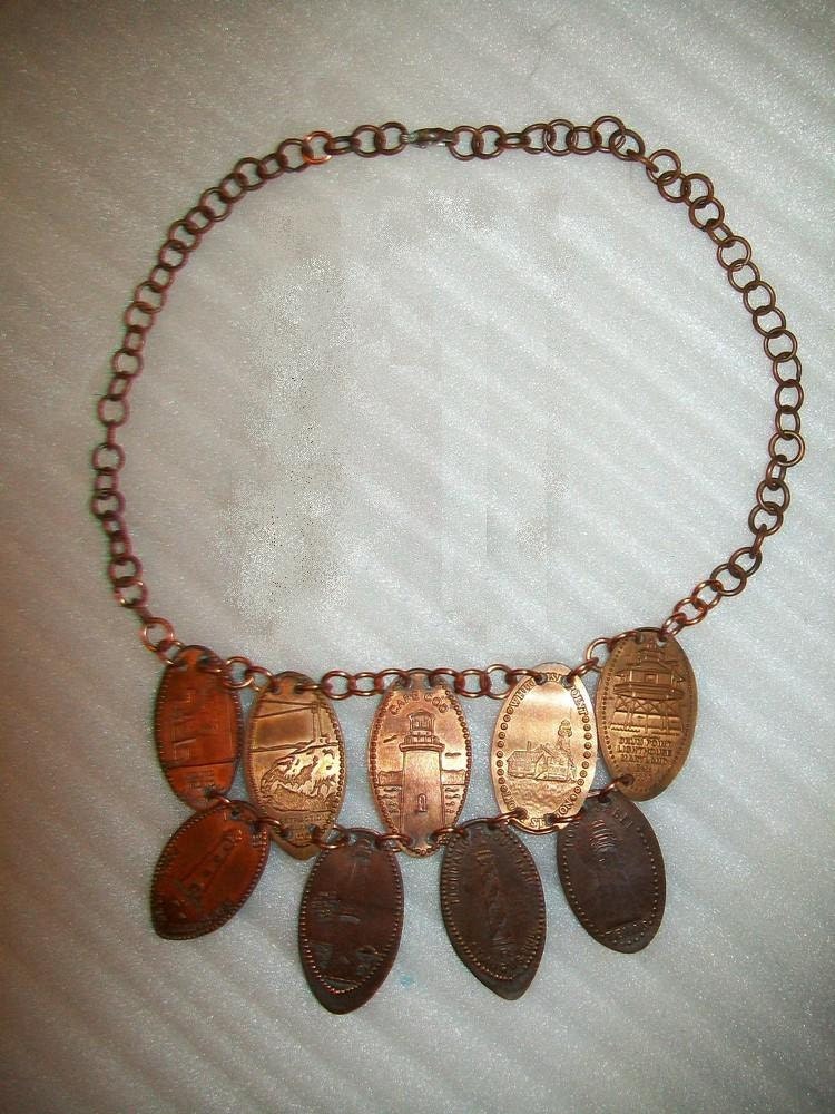 Custom Elongated Smashed Copper Penny Necklace - Etsy