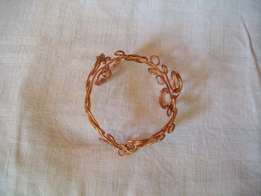 Copper Scrollwork Bracelet - Etsy