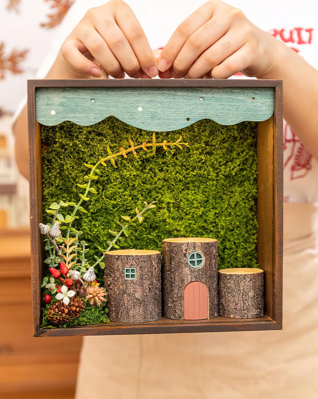 Handcrafted Fairy Tale Tree Stump Blind Box Display Stand - Miniature ...