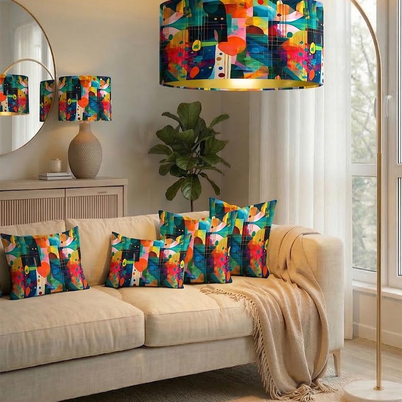 Large Velvet Lamp Shade - Etsy