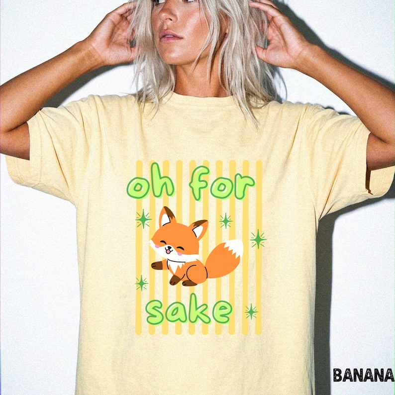 Oh for Fox Sake Shirt, Funny Fox Graphic Tee, Cute Animal Shirt, Retro ...