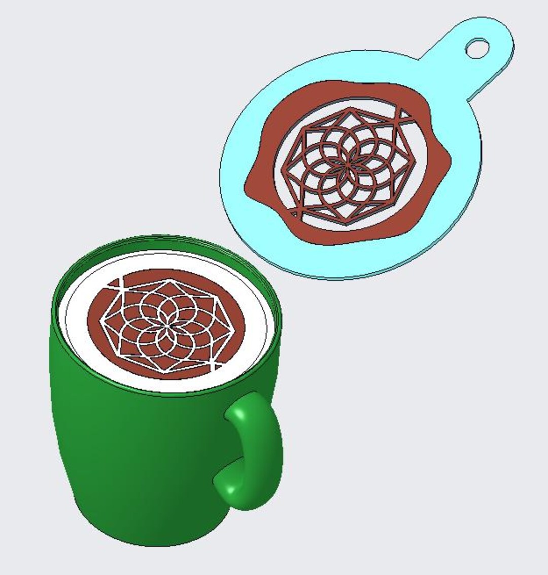 Coffee Topping Stencil - 3D File to Print - No Physical Product - Etsy ...