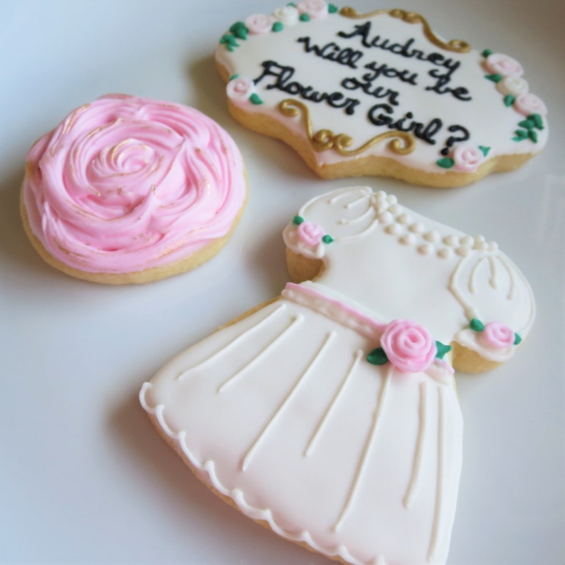 Flower Girl Cookies Will You Be My Flower Girl Cookies | Etsy