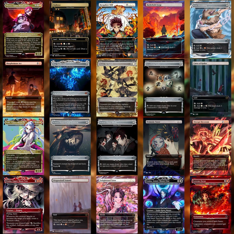 Demon Slayer MTG Commander Deck | Kimetsu No Yaiba EDH - Etsy
