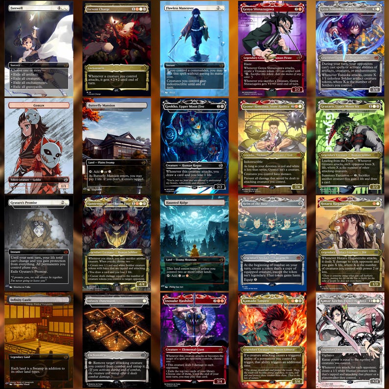 Demon Slayer MTG Commander Deck | Kimetsu No Yaiba EDH - Etsy