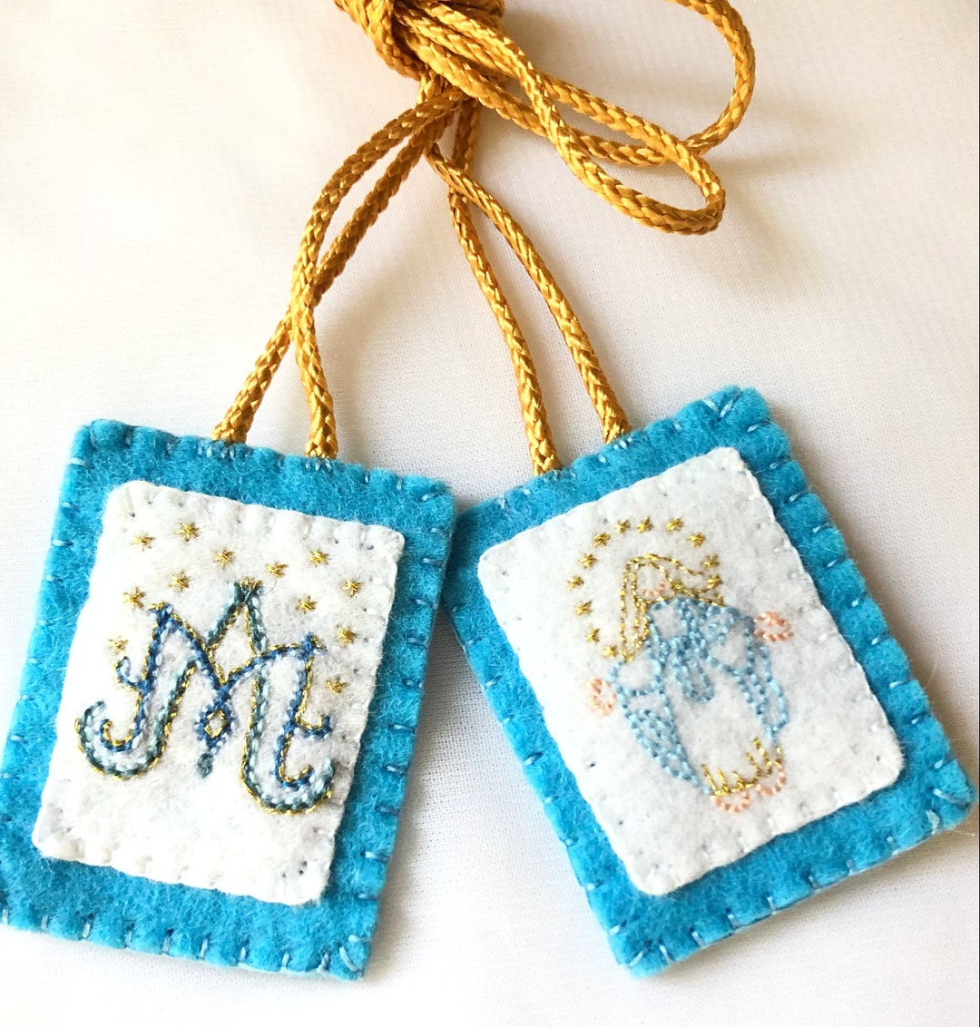 Immaculate Conception Blue Scapular Etsy
