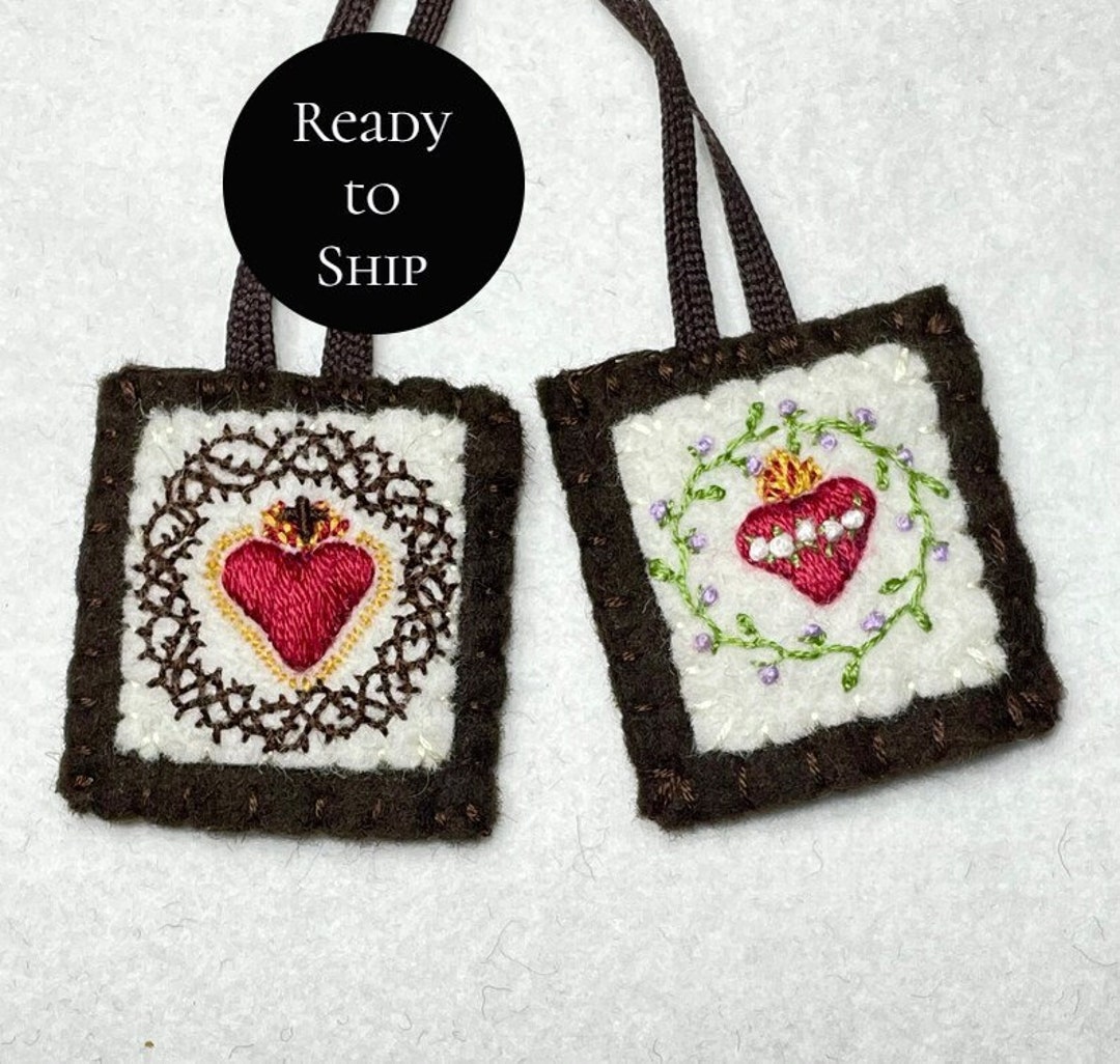 Violets and Thorns Brown Scapular - Etsy