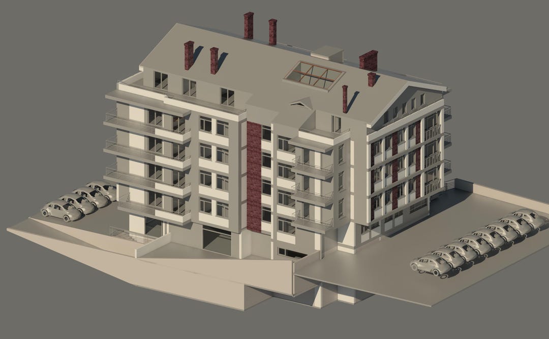 Building Design Apartment High Detail Model Revit - Etsy