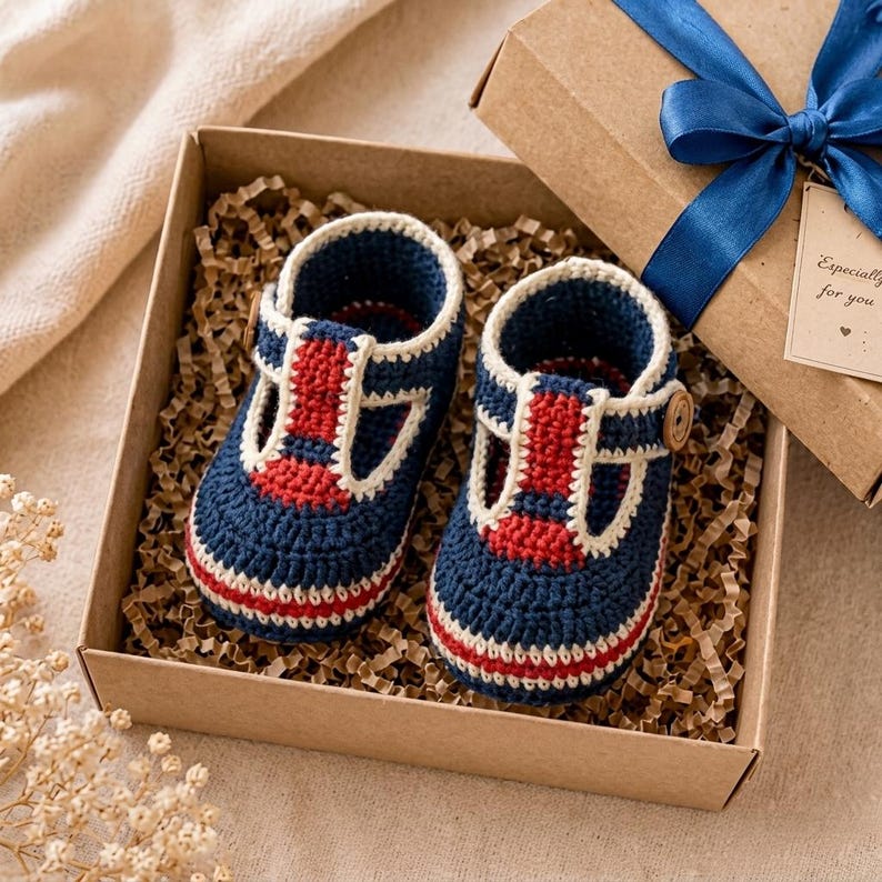 T-bar Baby Booties Crochet Pattern PDF | Mary Jane Baby Shoes Crochet ...