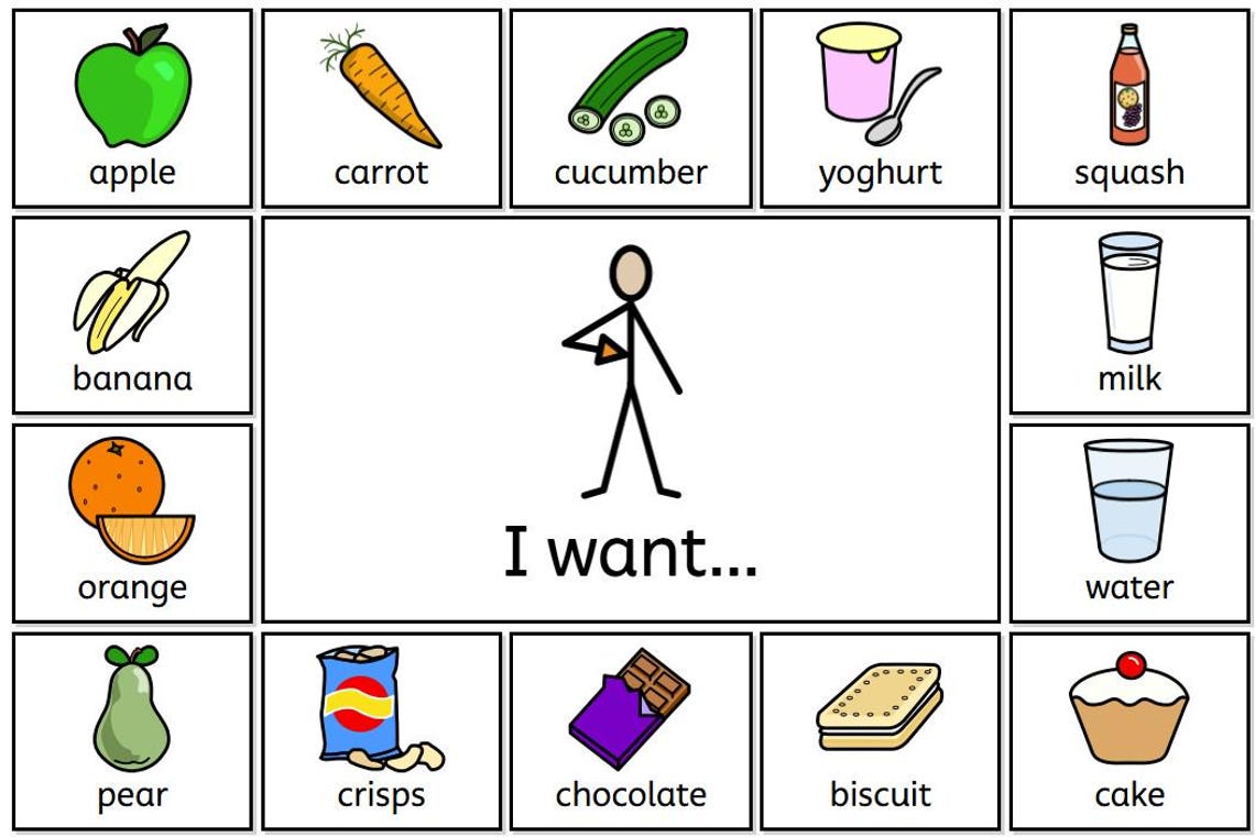 ALD Board Snack Time ASD Autism SEN Communication - Etsy