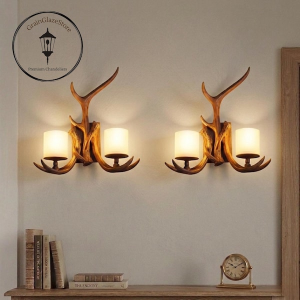Rustic Antler Lamps - Etsy UK