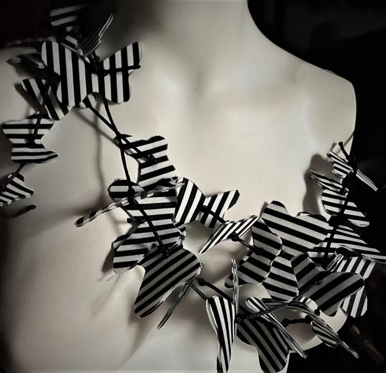 FLUTTERING BUTTERFLIES NECKLACE – One of a Kind Wearable Art Necklace ...