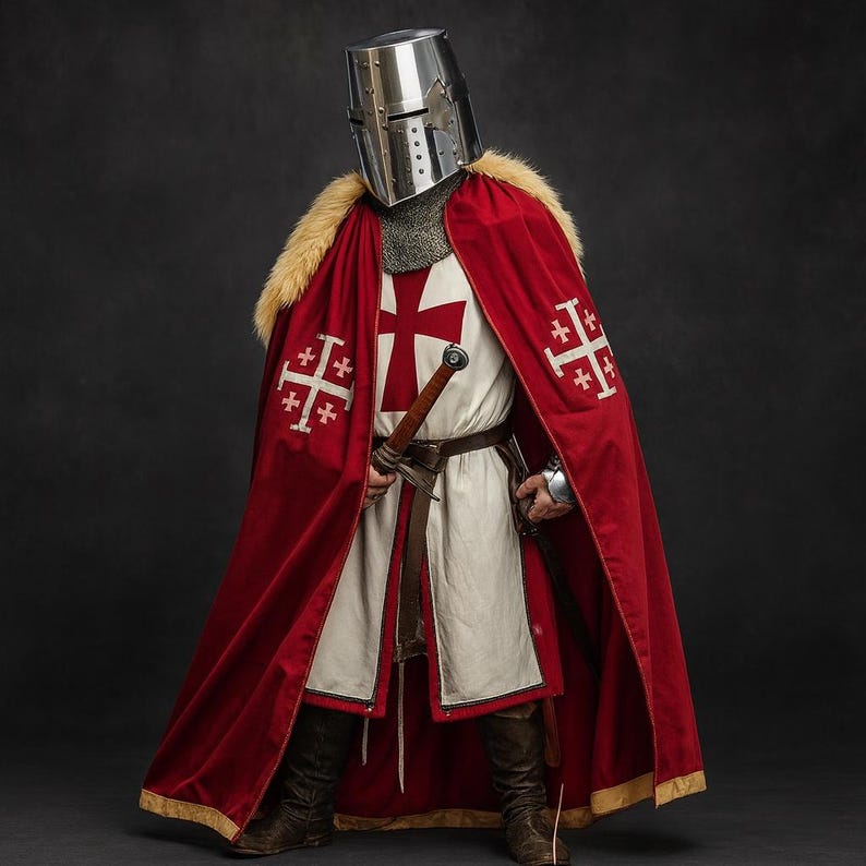 18 Gauge Steel Medieval Knight Full Body Armor | Royal Templar Cosplay ...