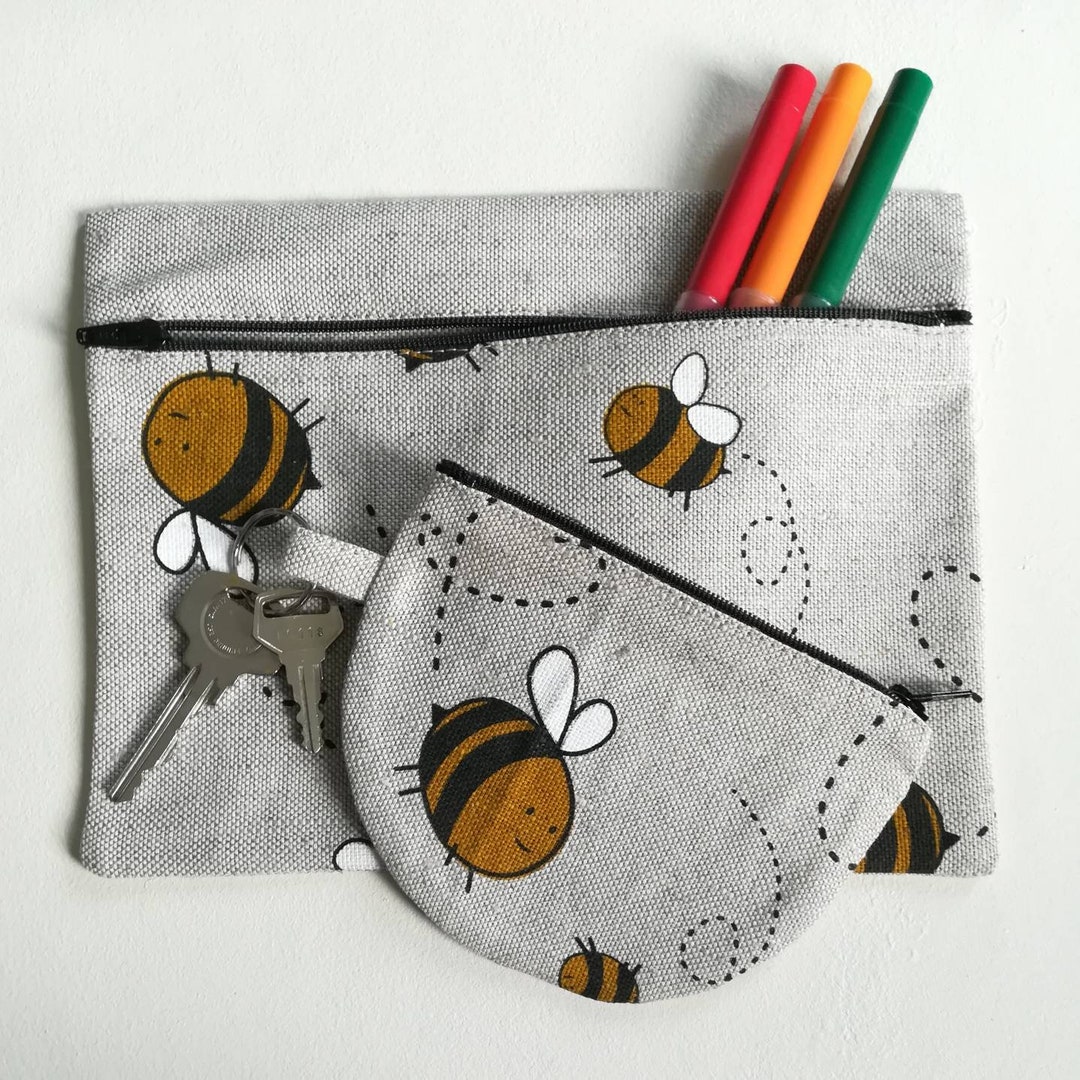 Small Project Bag, Bee Print Bag Set - Etsy