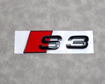 S3 Badge Emblem Black Rear Trunk Logo Sticker - Etsy