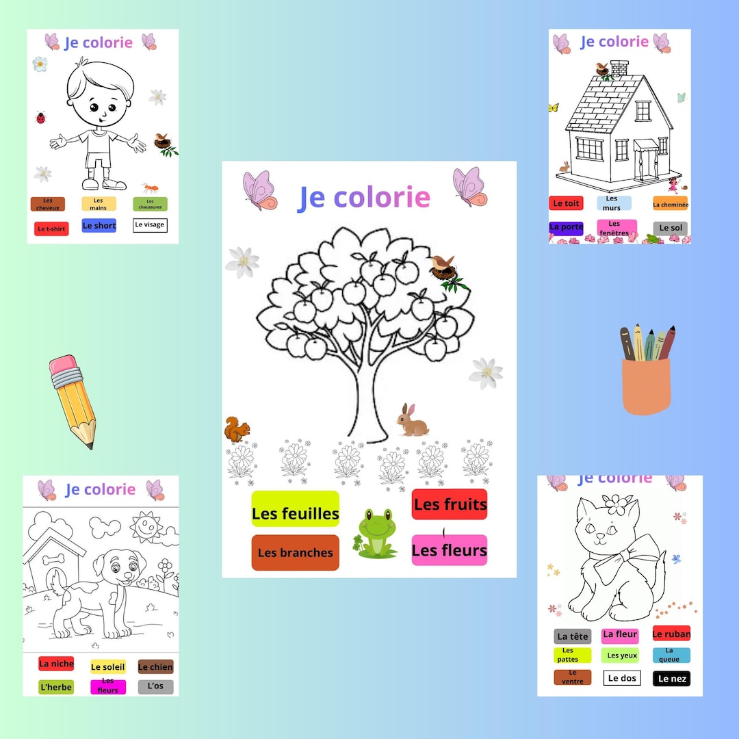 Color, Cut and Paste – Printable Educational Activity Pack (PDF) - Etsy