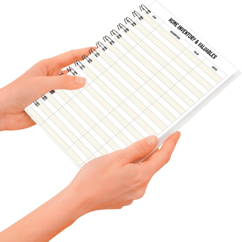 Home Inventory List PDF PNG | Valuables Tracker | Insurance Claim Log ...