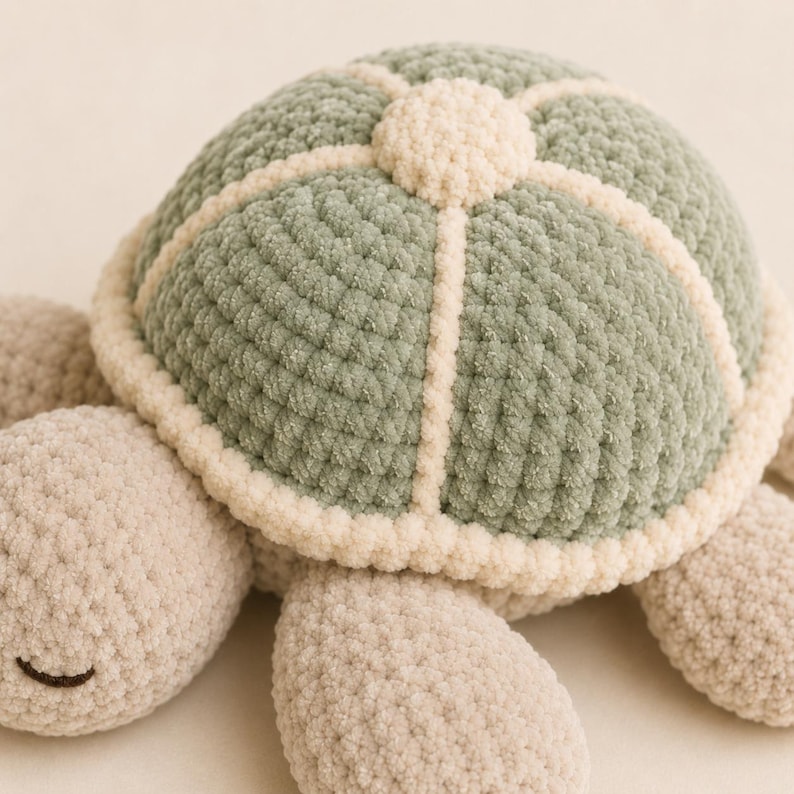 Crochet Turtle Pattern PDF, Amigurumi Turtle Plush Toy, Easy Sea Turtle ...