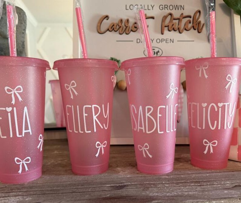 Custom Glitter Tumbler, Personalized Party Water Bottle, Bachelorette ...