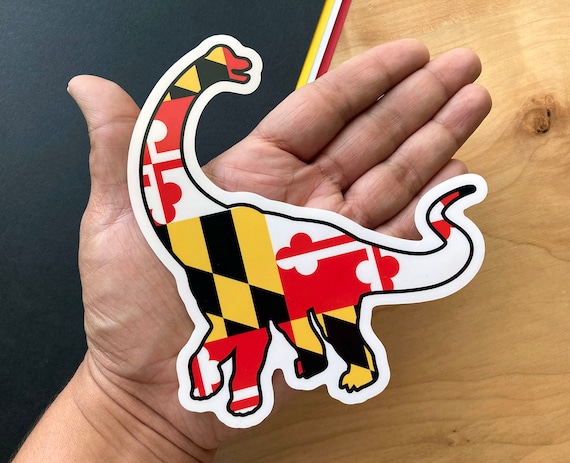 Paper Bumper Stickers Paper & Party Supplies Car Window Sticker MD Flag ...