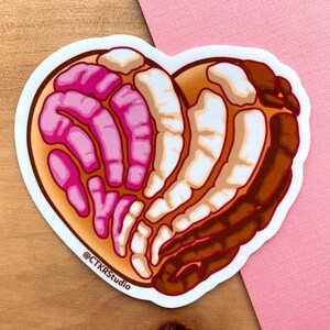 VS011 Concha Heart Vinyl Sticker / Valentine’s Day Concha / Mexican ...