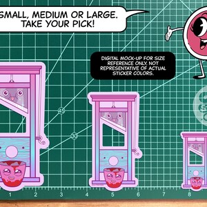 VS013 Cute Rainbow Guillotine Vinyl Stickers / Unicorn Guillotine ...