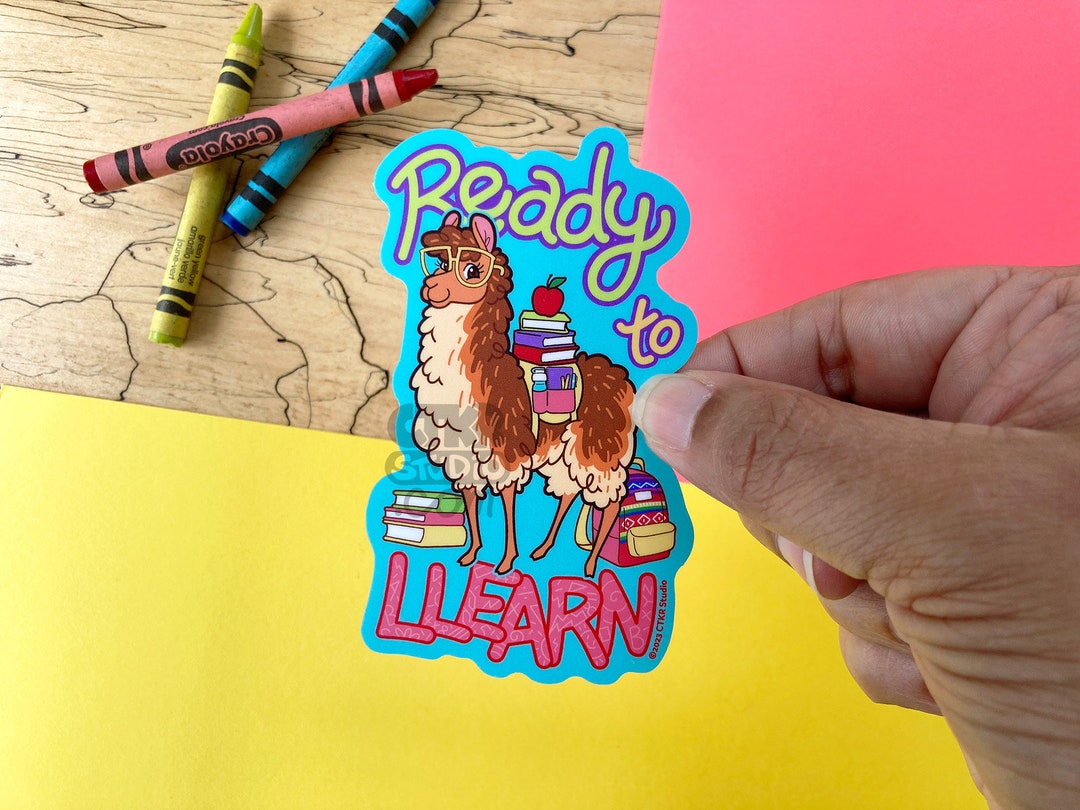 VS161 Ready to Llearn Llama / Back to School / Funny Teacher Gift ...