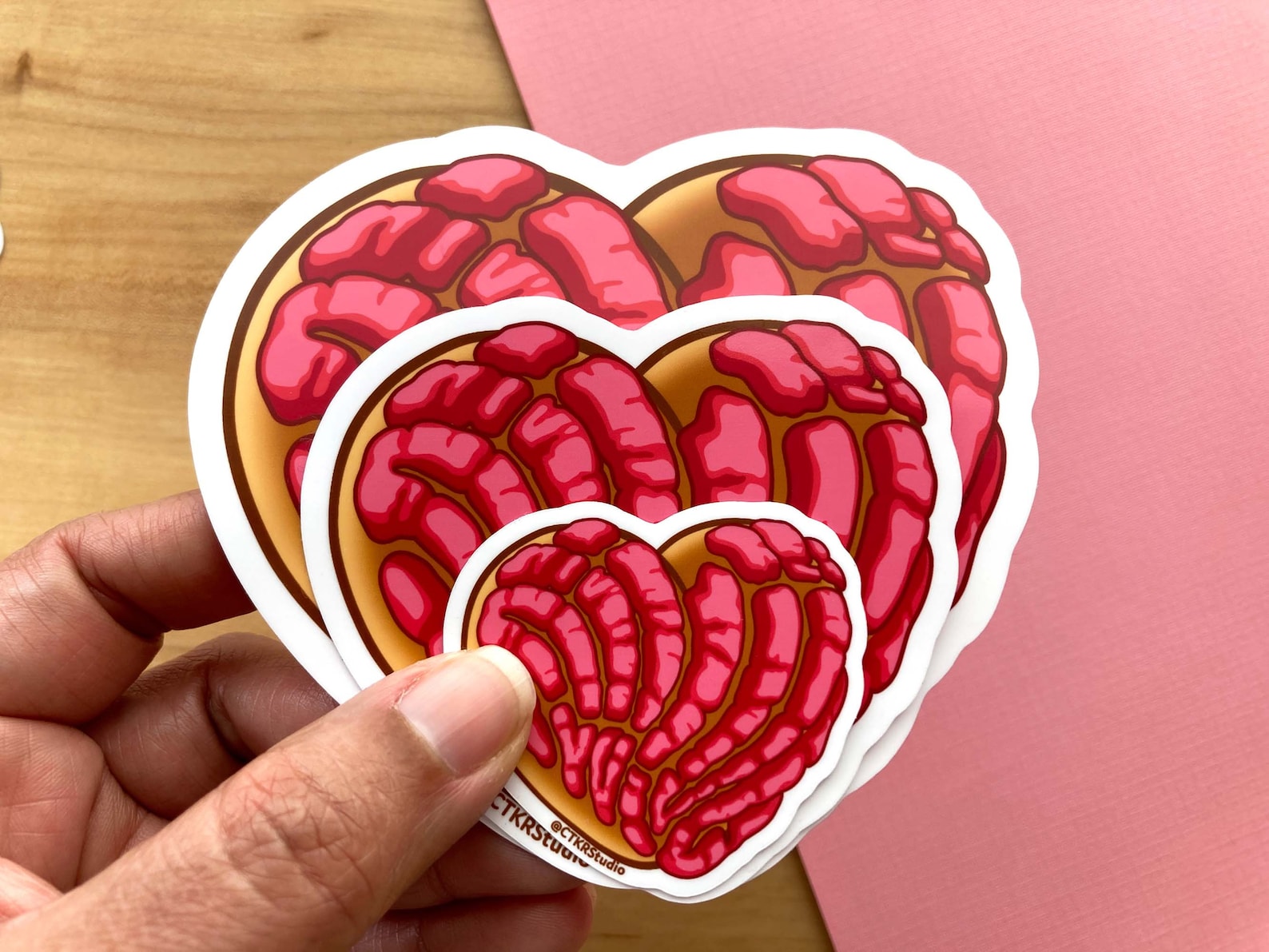VS011 Concha Heart Vinyl Sticker / Valentine’s Day Concha / Mexican ...