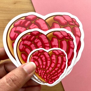 VS011 Concha Heart Vinyl Sticker / Valentine’s Day Concha / Mexican ...