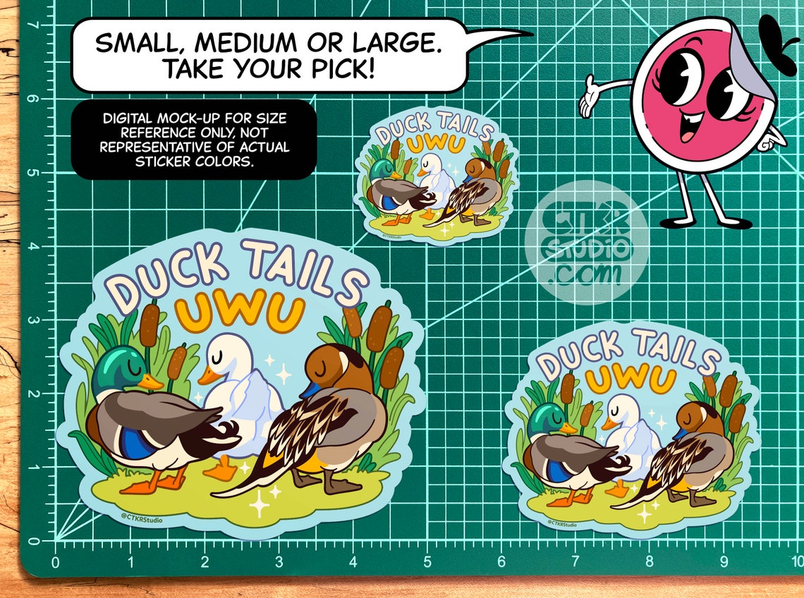 VS079 Duck Tails UWU Vinyl Sticker / Funny Disney Afternoon Parody ...