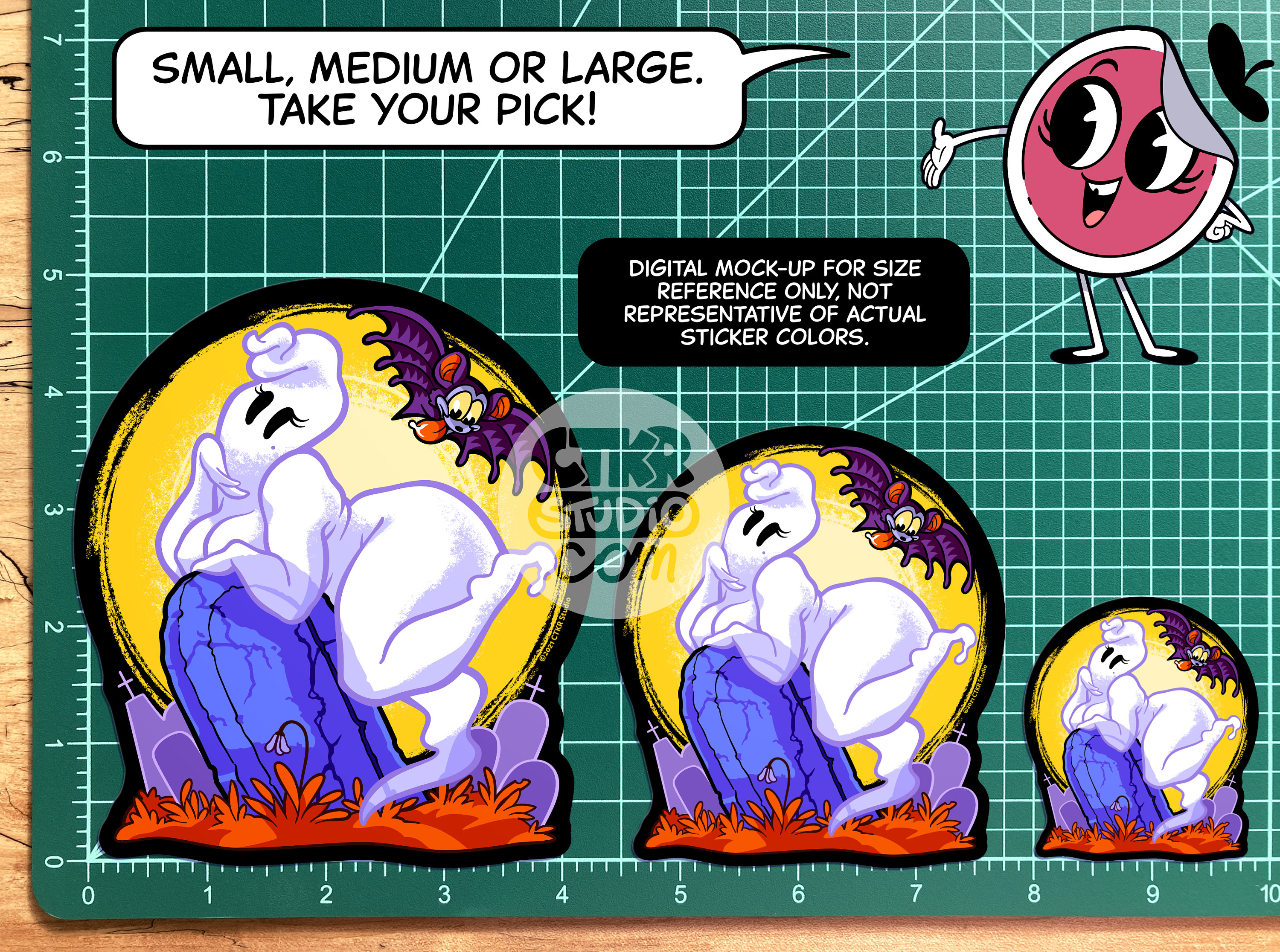 VS047 Halloween Curvy Ghost Vinyl Sticker / Thicc Ghost Slap - Etsy