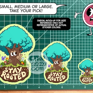 VS096 Stay Rooted Tree Vinyl Sticker / Tree Hugger Sticker / Relaxing ...