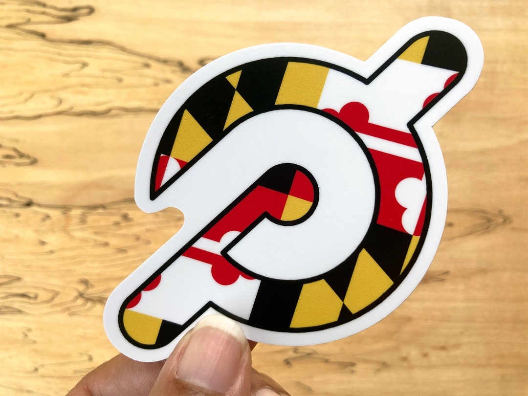 Maryland Flag P Logo Vinyl Sticker - Etsy