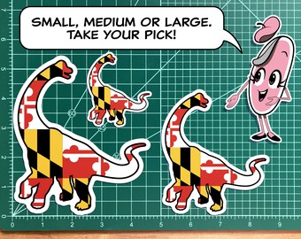 Paper Bumper Stickers Paper & Party Supplies Car Window Sticker MD Flag ...