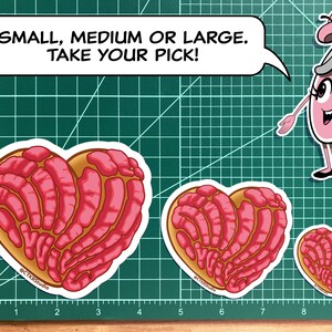 VS011 Concha Heart Vinyl Sticker / Valentine’s Day Concha / Mexican ...