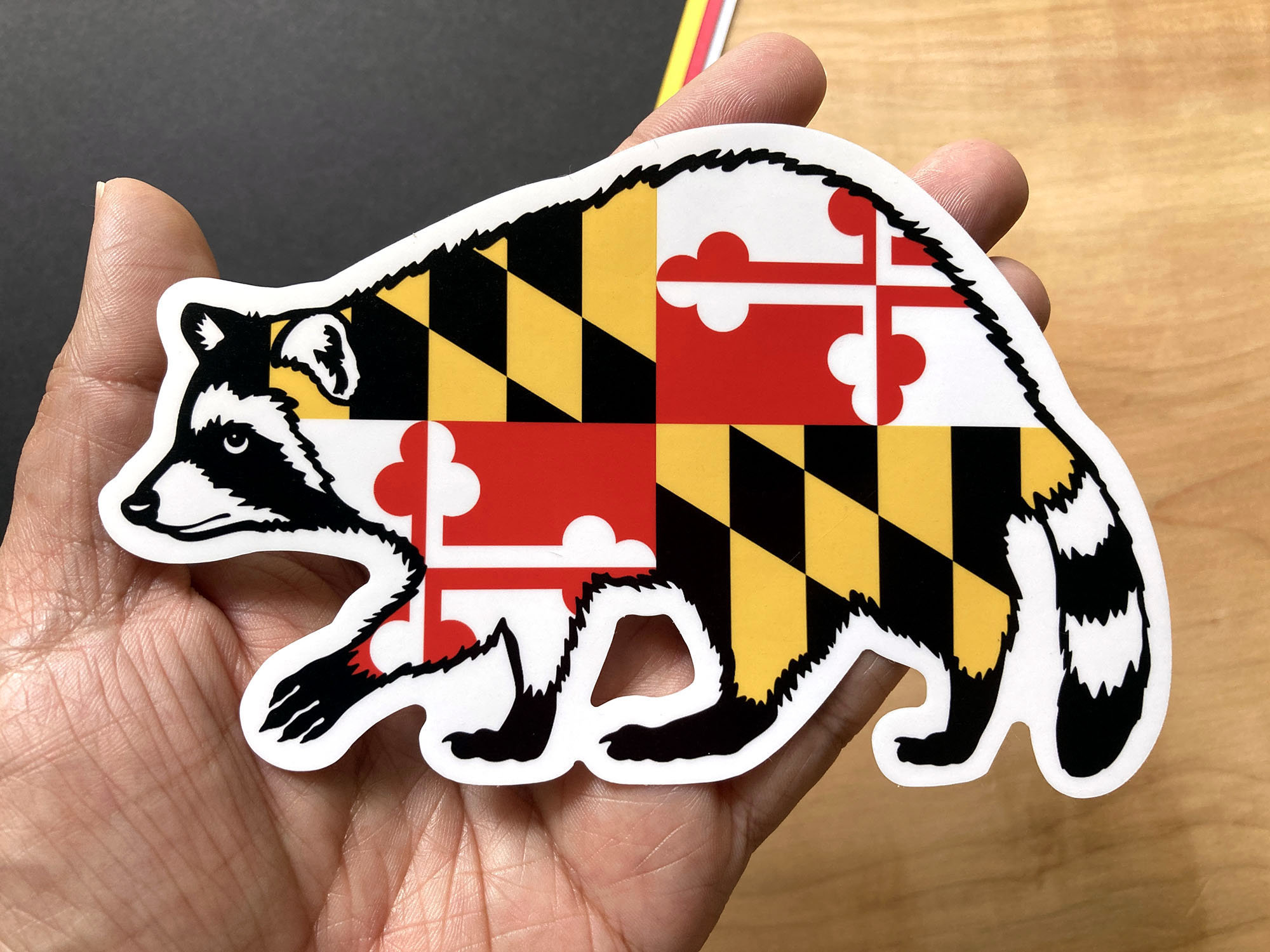 Paper Bumper Stickers Paper & Party Supplies Car Window Sticker MD Flag ...
