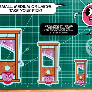 VS013 Cute Rainbow Guillotine Vinyl Stickers / Unicorn Guillotine ...