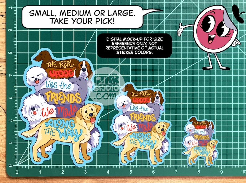 VS122 the Real Updog Vinyl Sticker / Funny Dog Lover Decal / Friends We ...