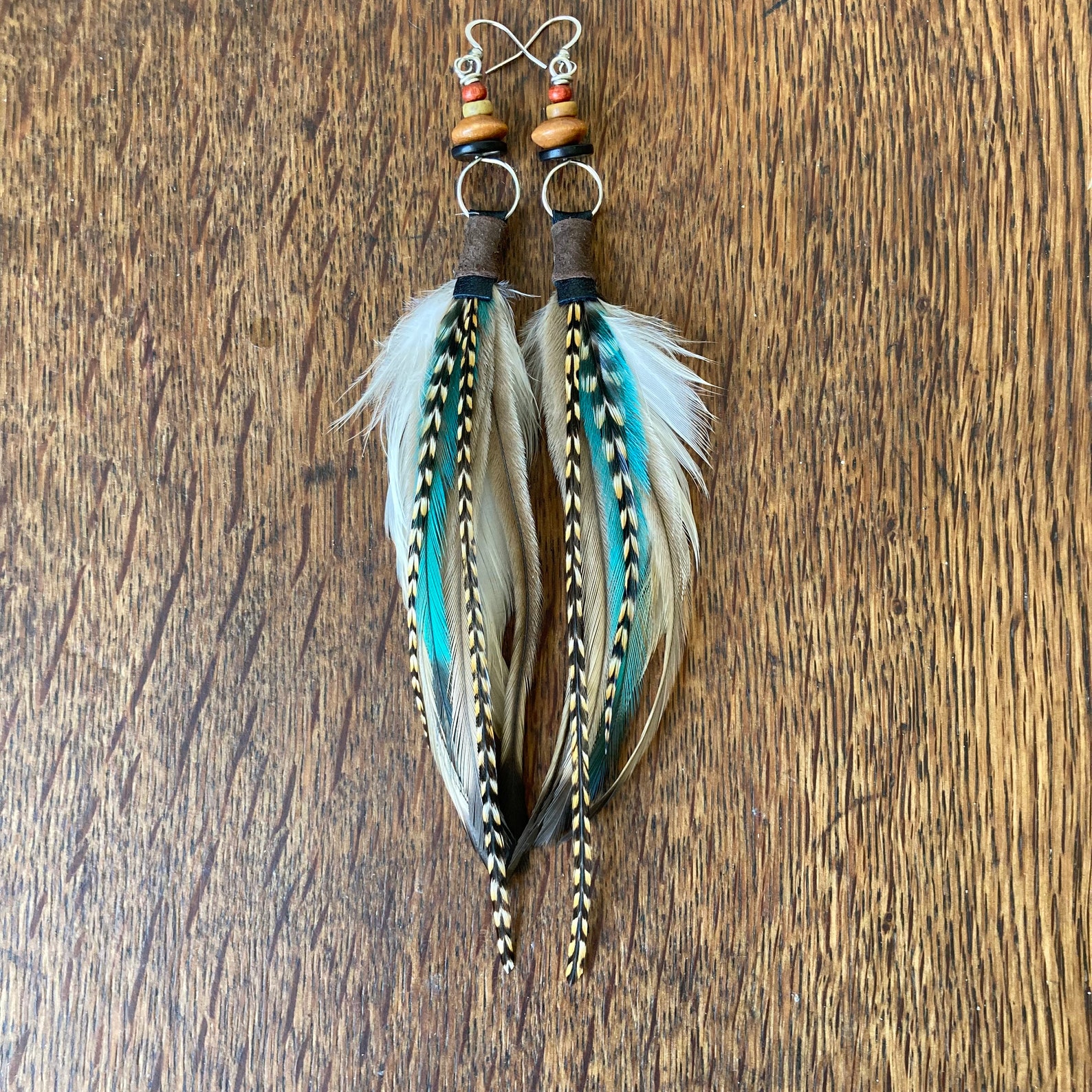 Real Feather Earrings Boho Feather Earring Hoop Earrings - Etsy Australia