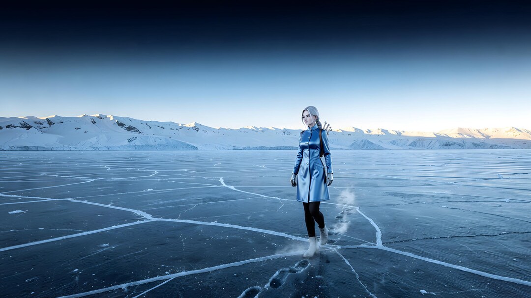 Frozen Ice Field 4K Wallpaper | Blue Landscape (digital Download) - Etsy