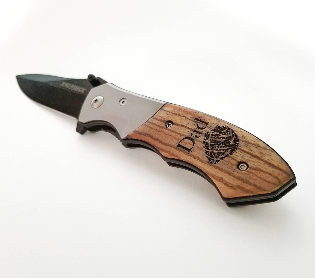 Engraved Fingerprint - Engraved Knife - Engraved Fingerprint - Memorial ...