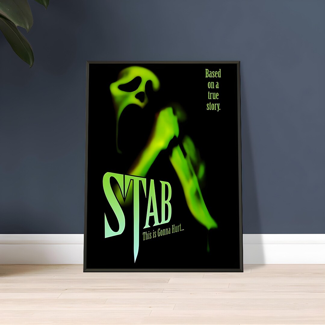 Stab Fictional Movie Vintage Movie Poster Scream Movie Print Horror ...