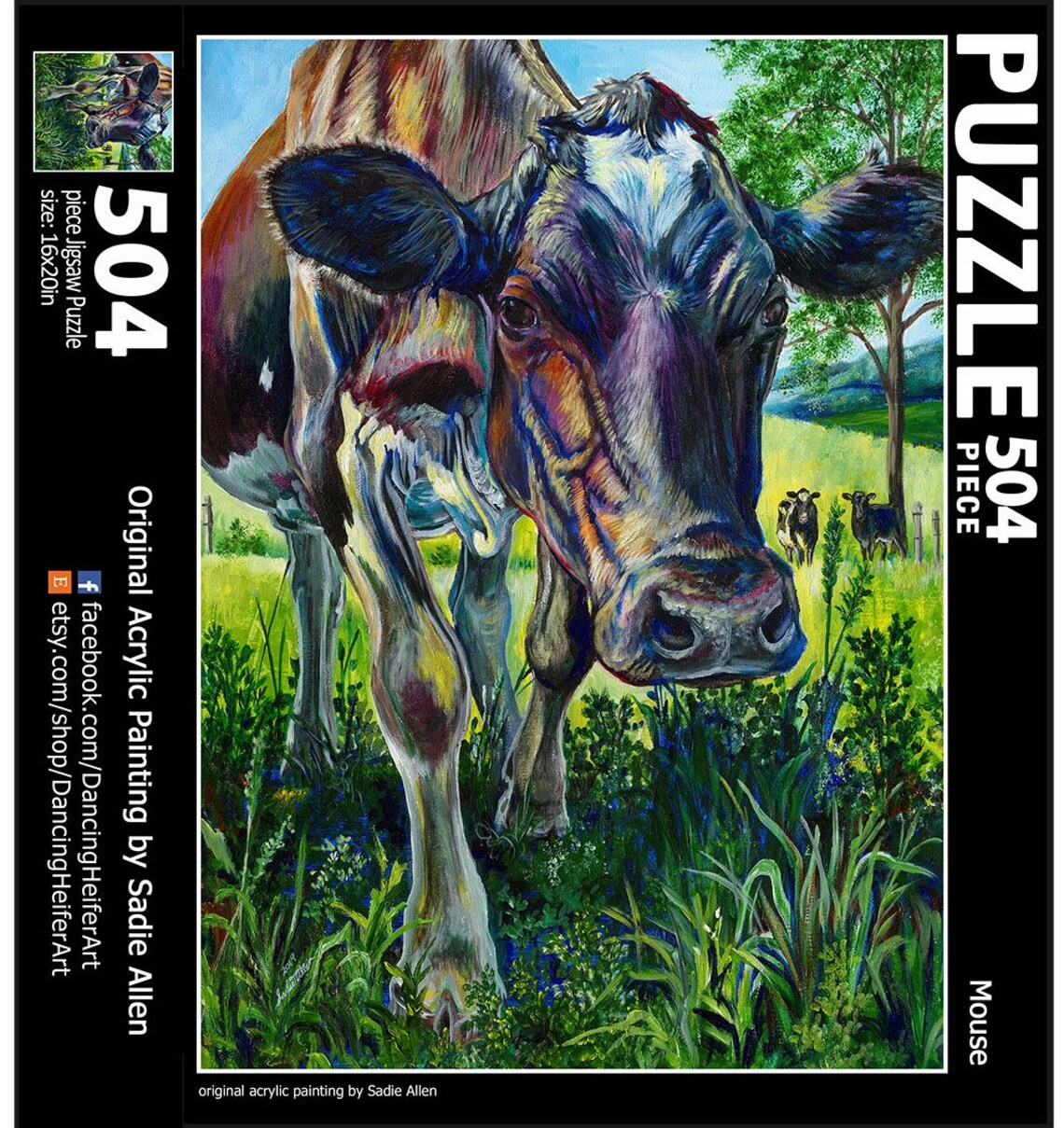 504 Piece Jigsaw Cow Puzzle "mouse" - Etsy
