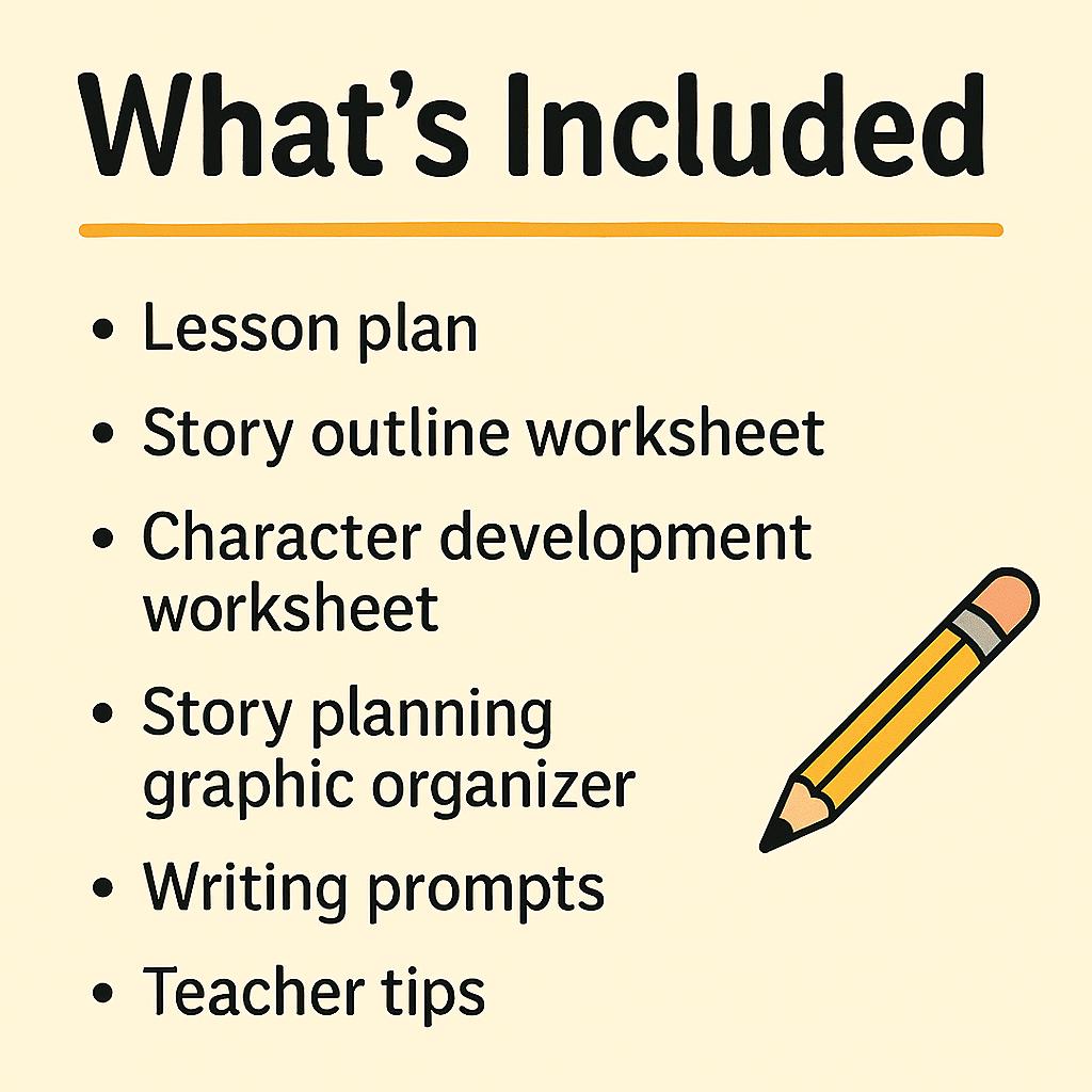 Creative Writing Short Story Lesson Plan for Kids | Printable Writing ...