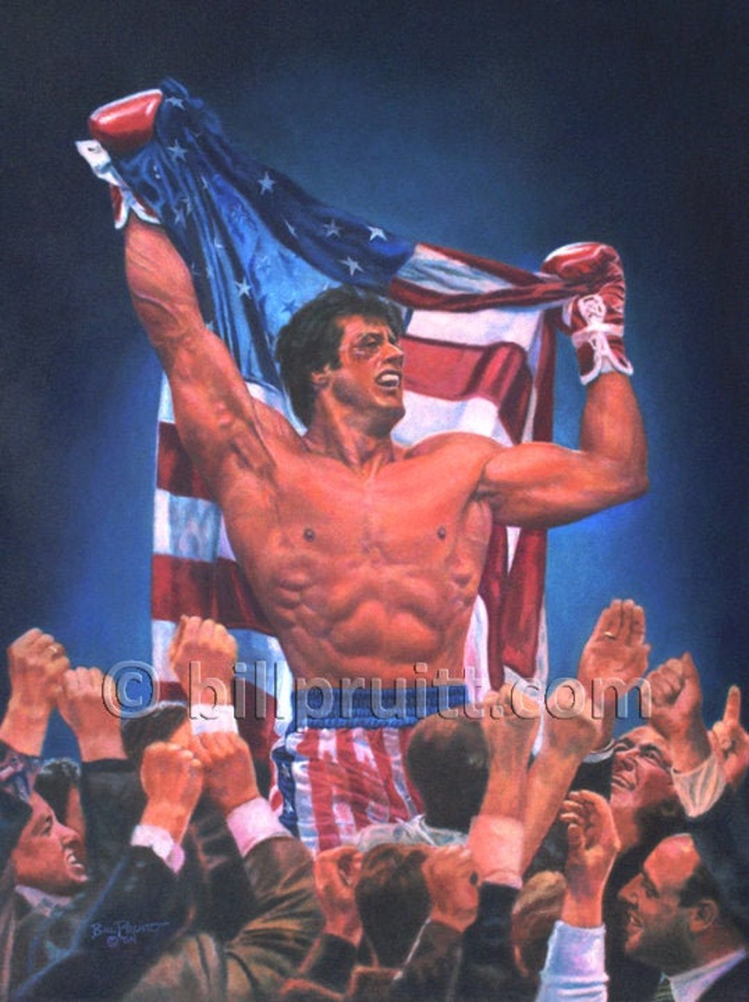 Sylvester Stallone Rocky Balboa Rocky 4 Art Print 12x16 Signed Etsy