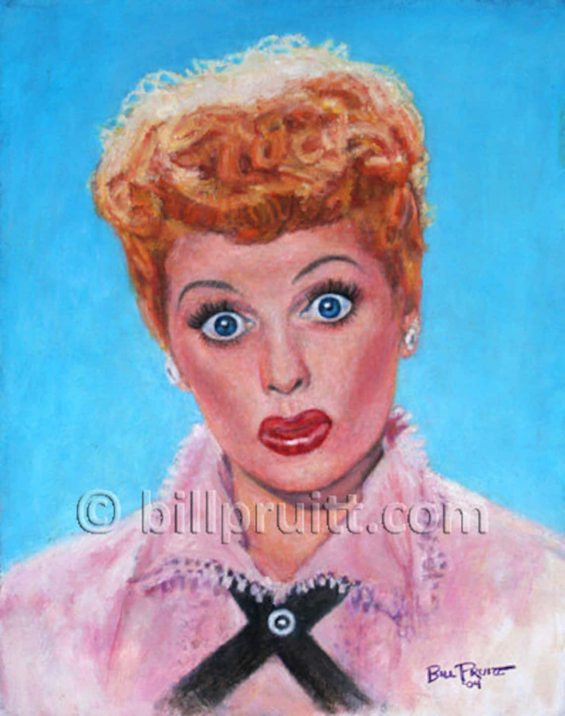 Lucille Ball Lucy Portrait Fine Art Print 12x16 Signed and Dated Bill ...