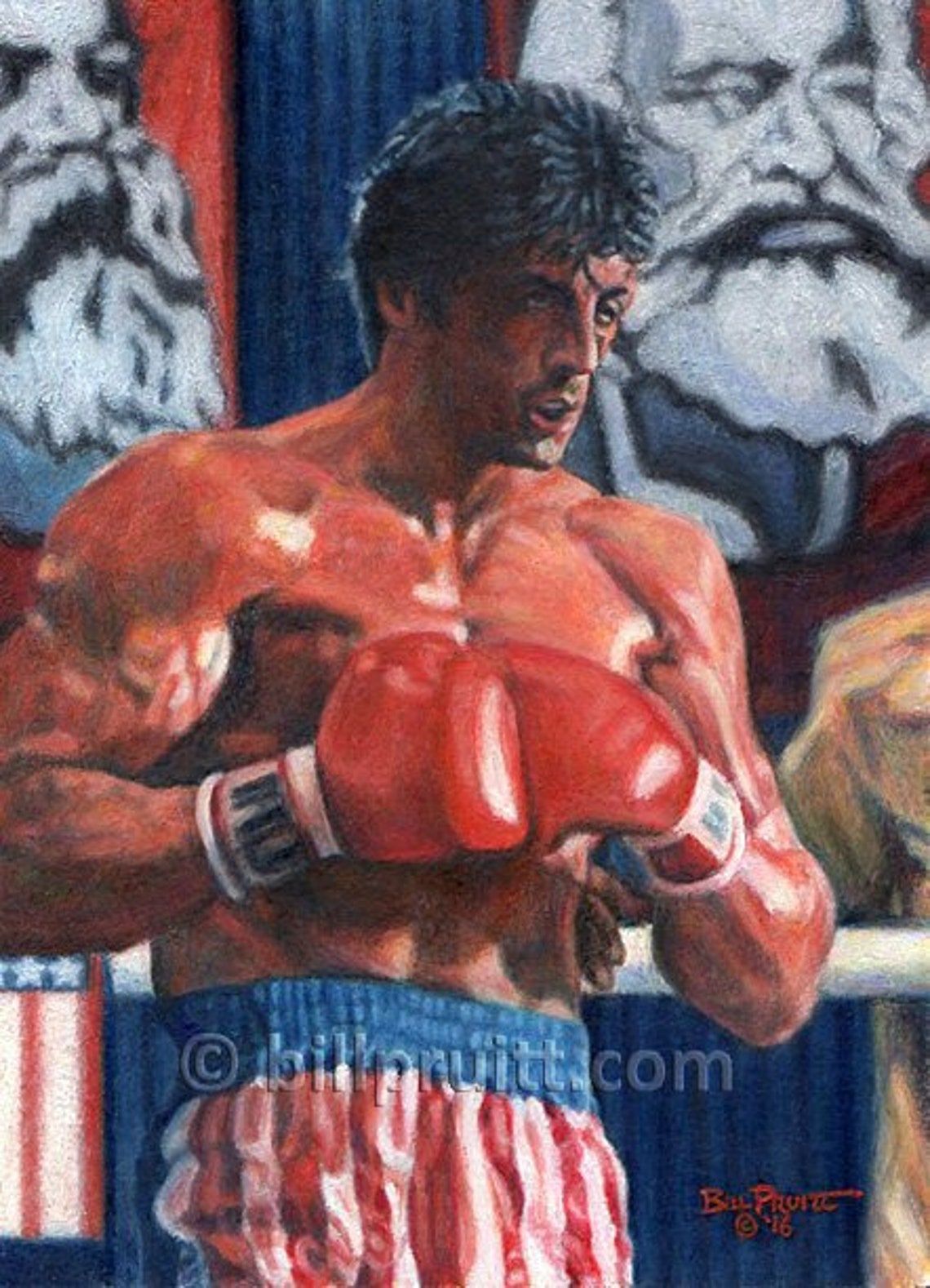 Sylvester Stallone Rocky Balboa Rocky 4 Art Print 13x18 Signed and ...