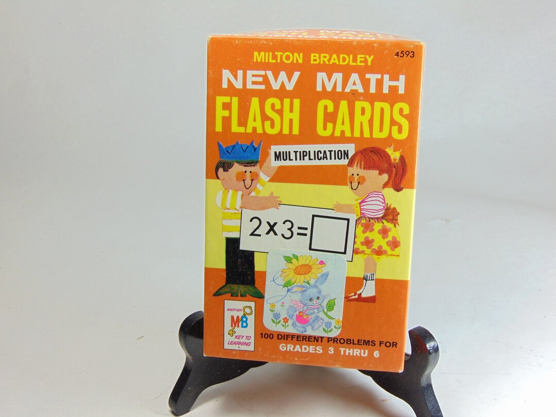 Educational New Math Multiplication Flash Cards by Milton Bradley (ca ...